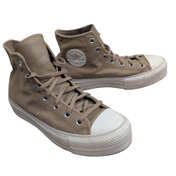 Converse | Shoes | Converse All Star High Top Sneakers Gym Shoes Tan ...